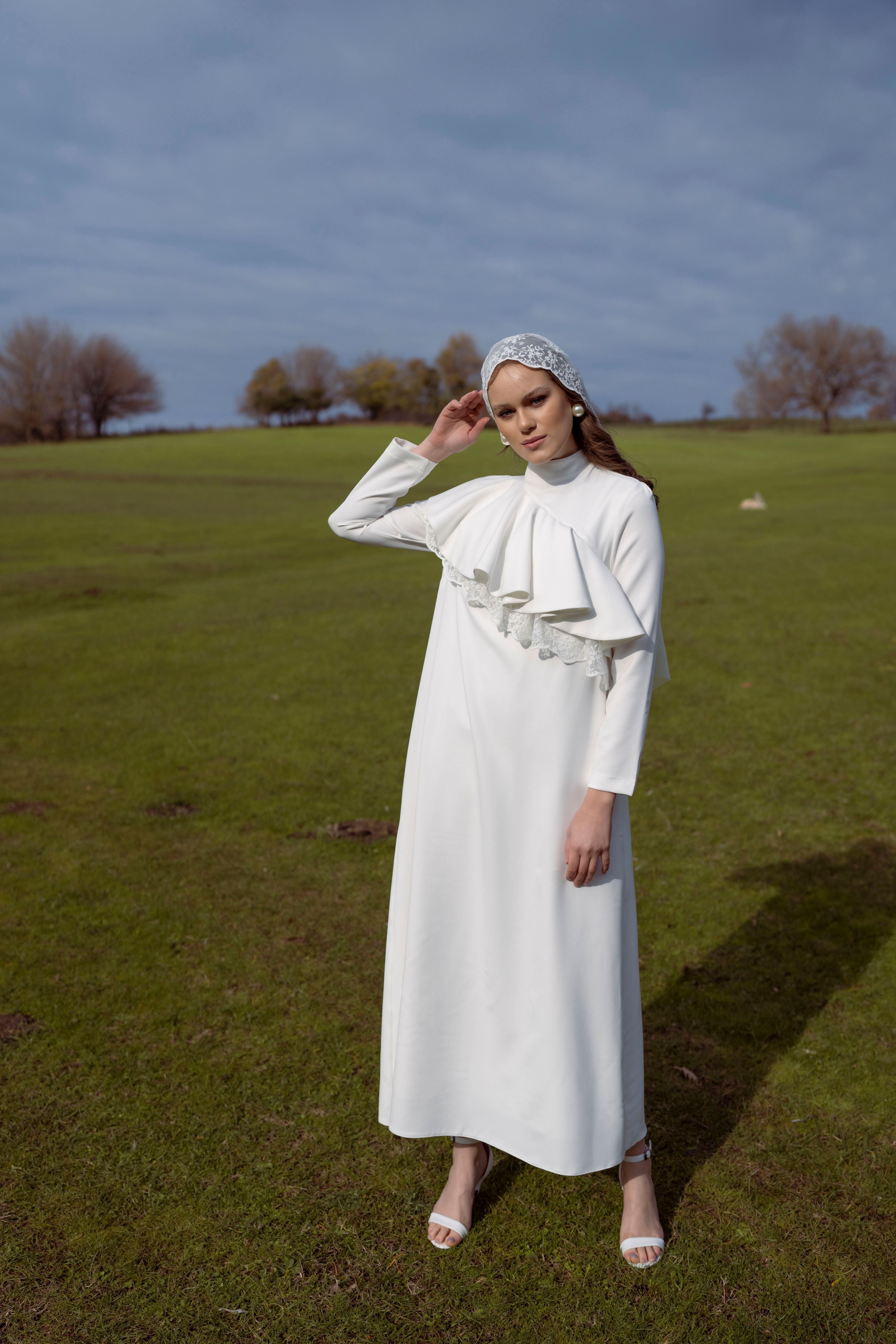 Classy Lace Detail Dress - Special Design | Al Tatari